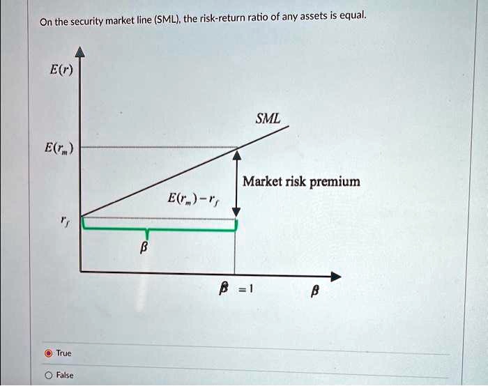 SOLVED: Texts: On the security market line (SML), the risk-return ratio ...