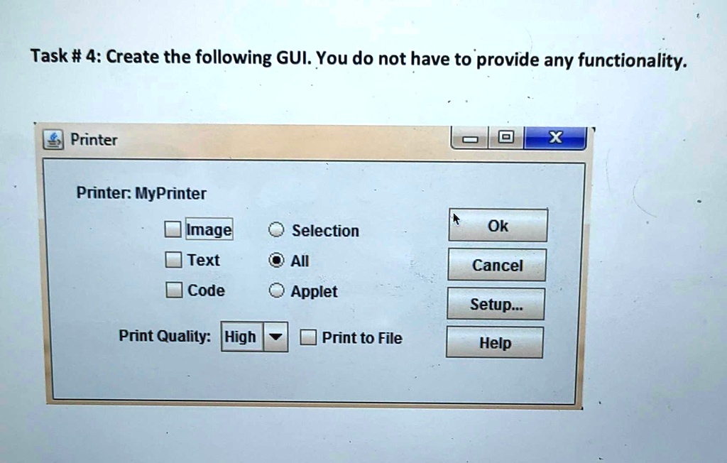 Solved Texts Java Code Please Task 4 Create The Following Gui 8200