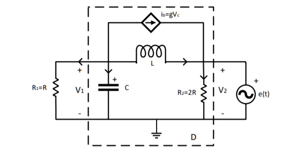 SOLVED: The state equations of the circuit given in the figure are ...