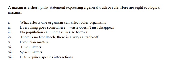 SOLVED: A maxim is short; pithy statement expressing general truth or ...