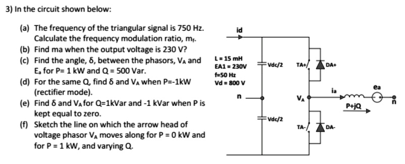 SOLVED: In the circuit shown below: (a) The frequency of the triangular ...