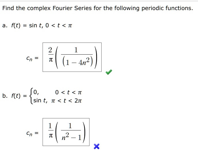 Find the complex Fourier Series for the following periodic functions. a ...