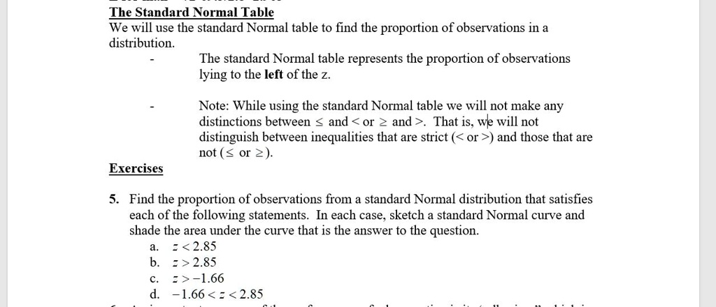 How to use a standard normal table - twopsawe