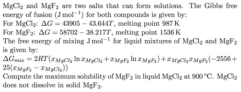 VIDEO solution: MgCl2 and MgF2 are two salts that can form solutions ...