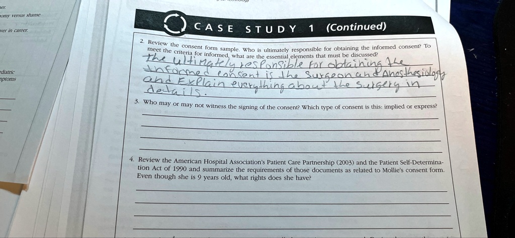 Case study 1 continued 2 review the consent form sample who...