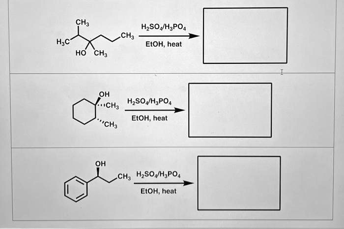 SOLVED: Draw correlating figure for each reaction: 1. H3C-CH3 + HO-CH3 -> H3C-O-CH3 + H2O 2. CH3 ...
