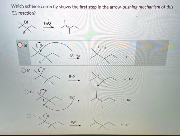 which scheme correctly shows the first step in the arrow pushing ...