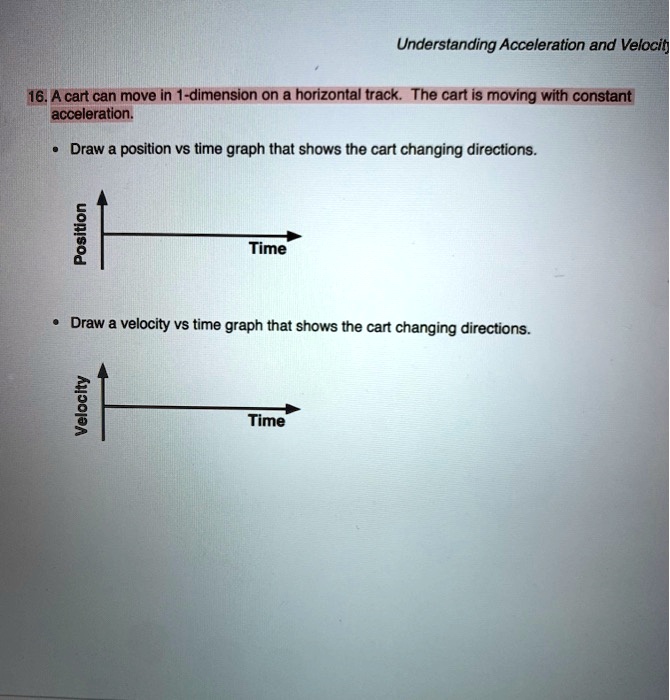 understanding acceleration and velocitj 16a cart can move in dimension ...