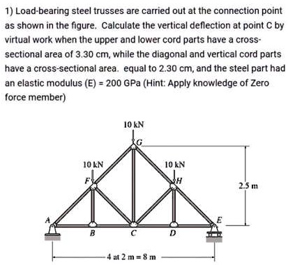 SOLVED: Load-bearing steel trusses are carried out at the connection ...