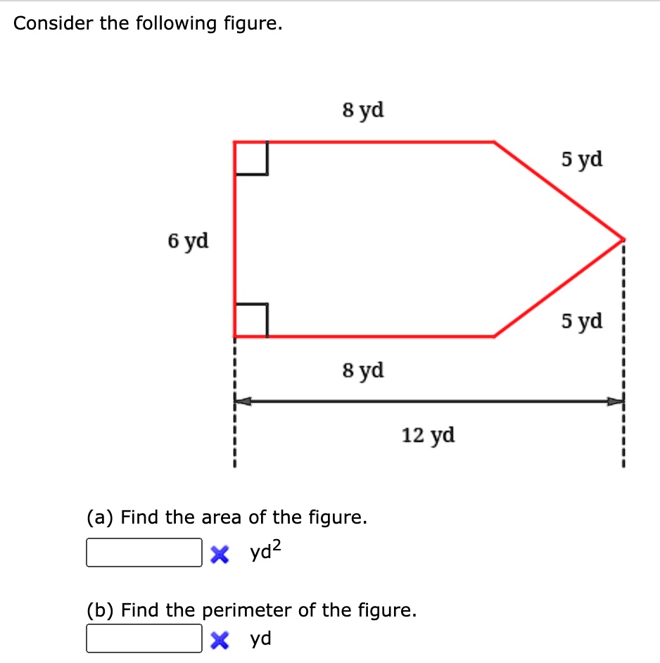 consider the following figure 8 yd 5 yd 6 yd 5 yd 8 yd 12 yd a find the ...