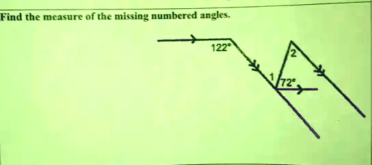 SOLVED: Find the measure of the missing numbered angles
