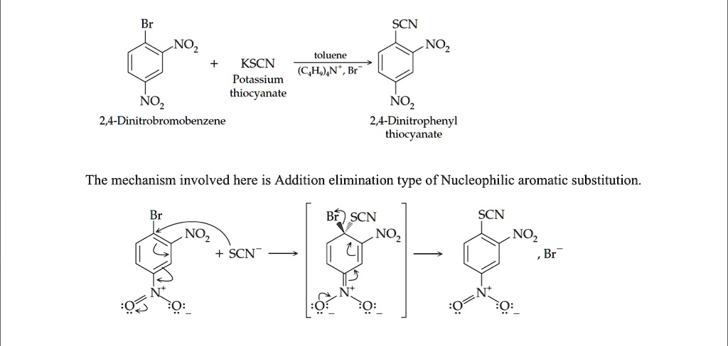 SCN NO2 NO2 toluene KSCN (C4H9)N Potassium thiocyanate NO2 NO2 2,4 ...