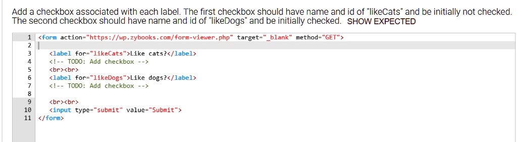 Solved Add A Checkbox Associated With Each Label The First Checkbox Should Have The Name And 