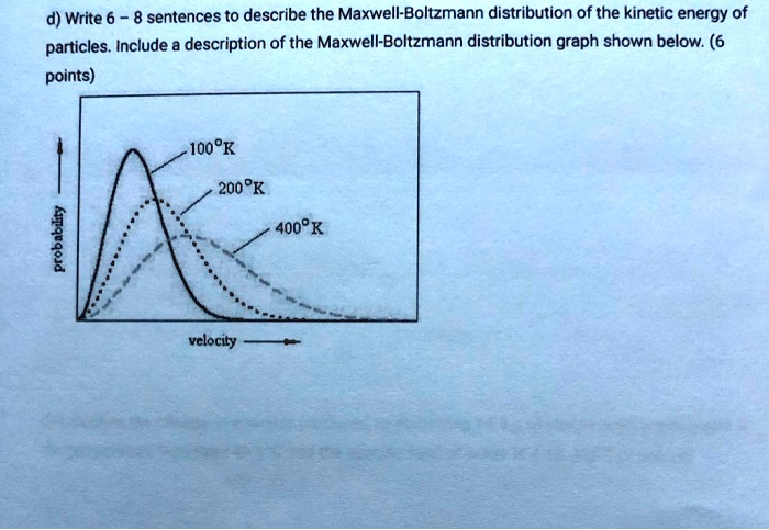 d write 6 8 sentences to describe the maxwell boltzmann distribution of ...
