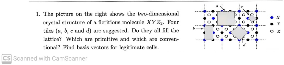 SOLVED: The picture on the right shows the two-dimensional crystal ...