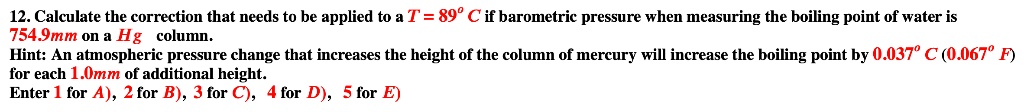 12 calculate the correction that needs to be applied to a t 899 c if ...