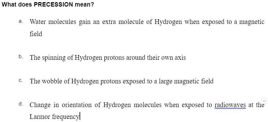 what does precession mean water molecules gain an extra molecule of ...