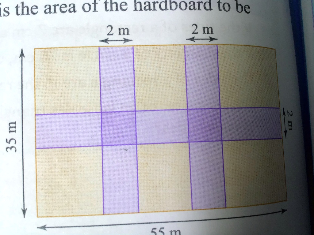 is the area of the hardboard to be 2 m 2 m 35 m 2 m