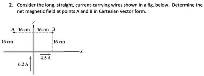 SOLVED: Consider the long, straight; current-carrying wires shown in a ...