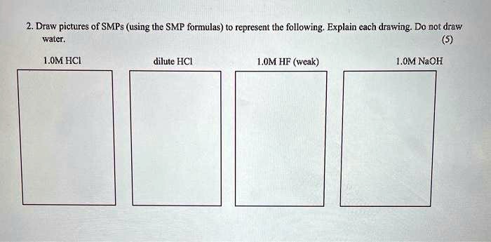 SOLVED:Drew pictures of SMPs (using the SMP formulas) to represent the ...