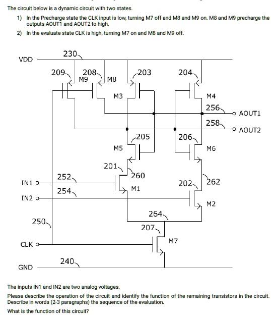 The circuit below is a dynamic circuit with two states. 1) In the ...