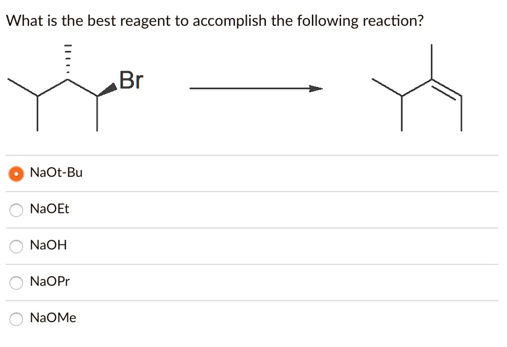 SOLVED:What is the best reagent to accomplish the following reaction ...