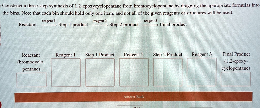 construct a three step synthesis of 12 epoxycyclopentane from ...