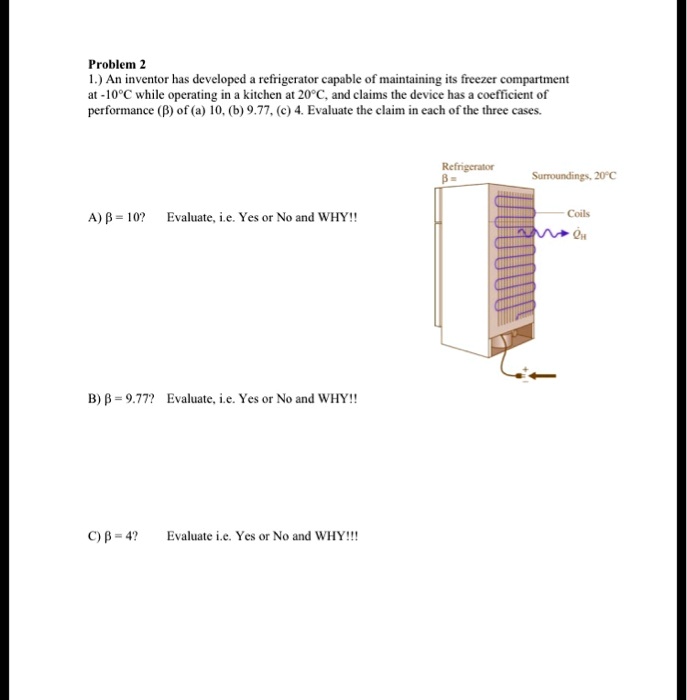 Problem 2 1.) An inventor has developed a refrigerator capable of ...