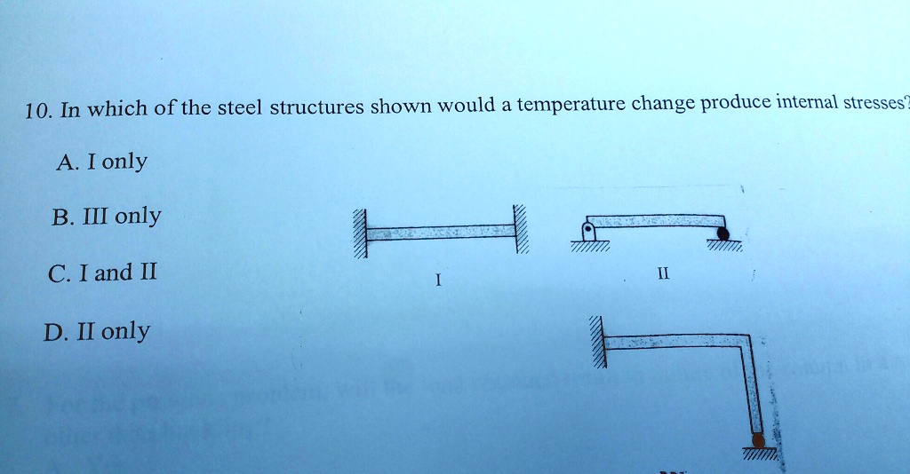 10. In which of the steel structures shown would a temperature change ...