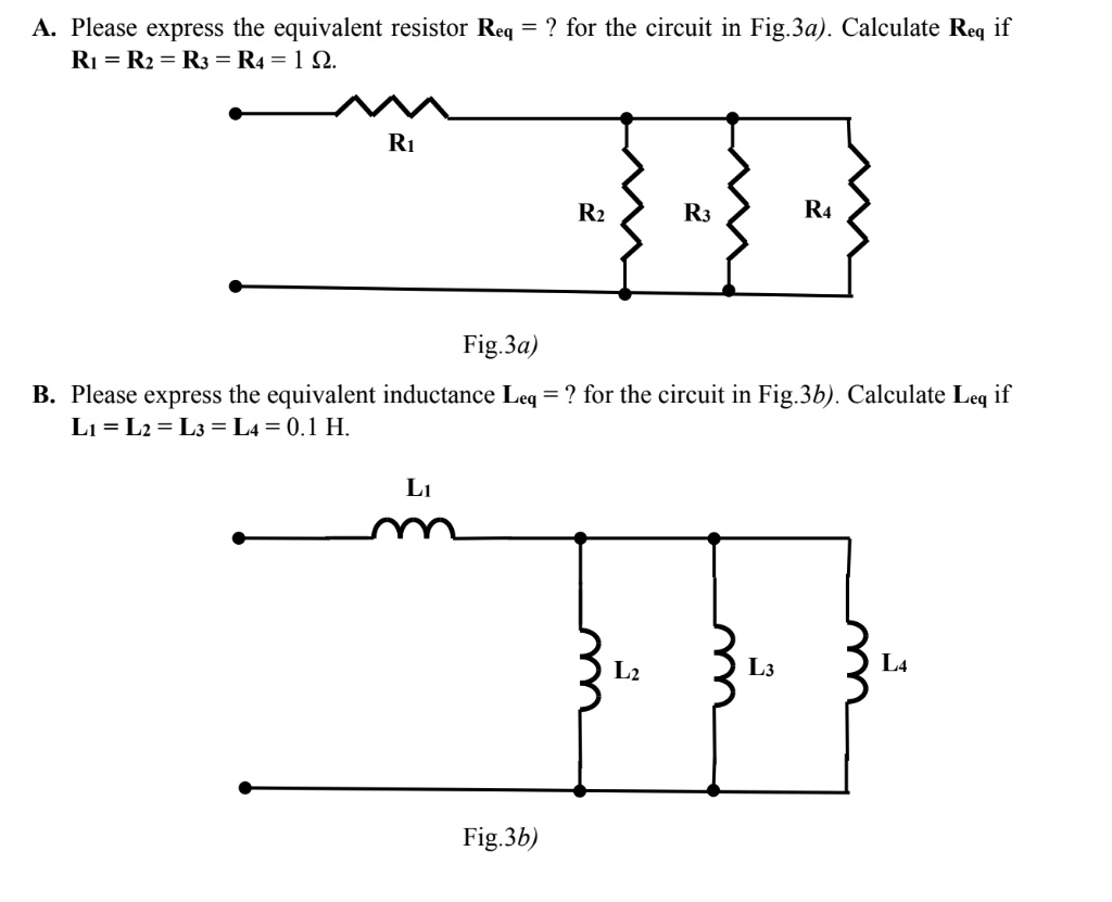 SOLVED: A. Please express the equivalent resistor Req = ? for the ...