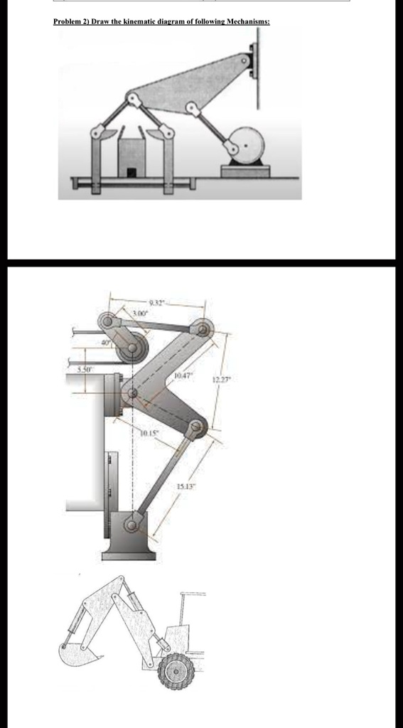 Problem 2) Draw the kinematic diagram of following Mechanisms: Problem ...