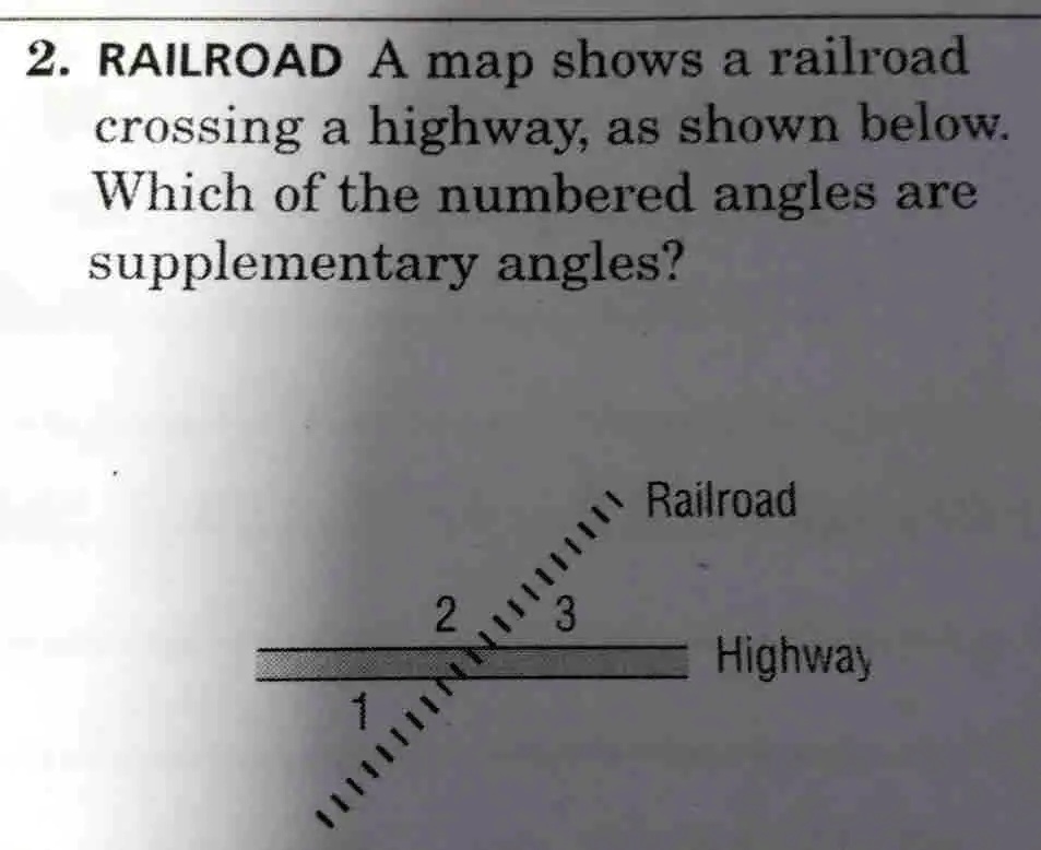 2. RAILROAD AS map shows a railroad crossing a highway, a8 shown below ...