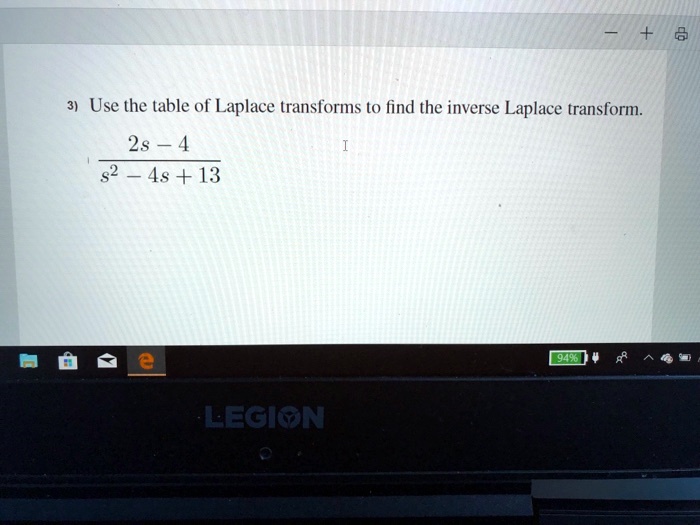 SOLVED:Use the table of Laplace transforms to find the inverse Laplace transform: 28 - 4 82 _ 4s ...