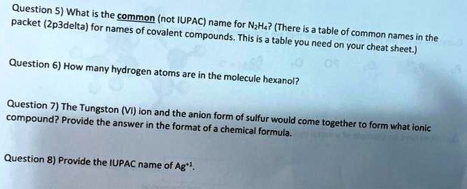 SOLVED: Question 5) What is the correct (Zn3P2) formula for the ...