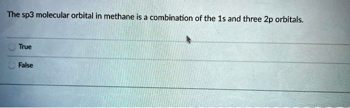 The sp3 molecular orbital in methane is combination of the...