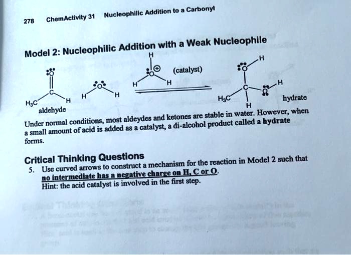carbonyl nucleophilic addition to 278 chemactivity 31 addition wlth a ...