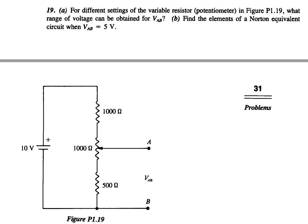 SOLVED: Should top or bottom lead of potentiometer be X or 1000-x? PLease solve and explain 19 ...