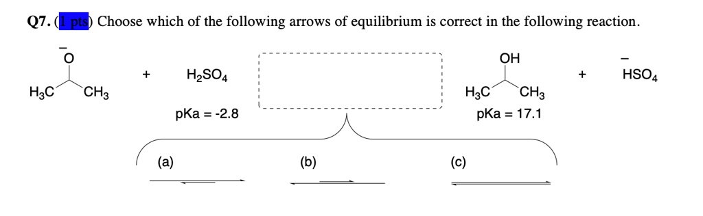 Pts choose which of the following arrows of equilibrium is...