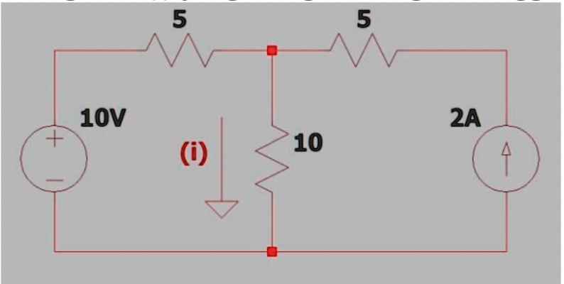 Solved Calculate The Current I Following Using The Superposition