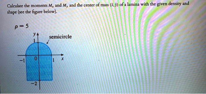 calculate the moments mz and my and the center of mass y of lamina with ...