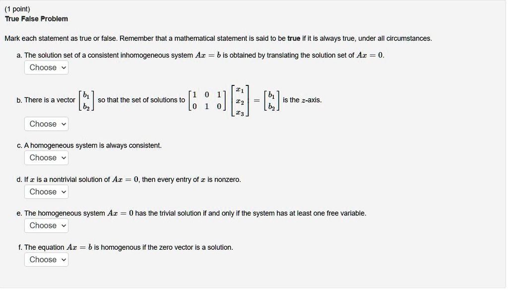 point true false problem mark each statement as true or false remember ...