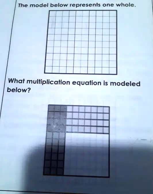 SOLVED: The model below represents one whole. What multiplication ...