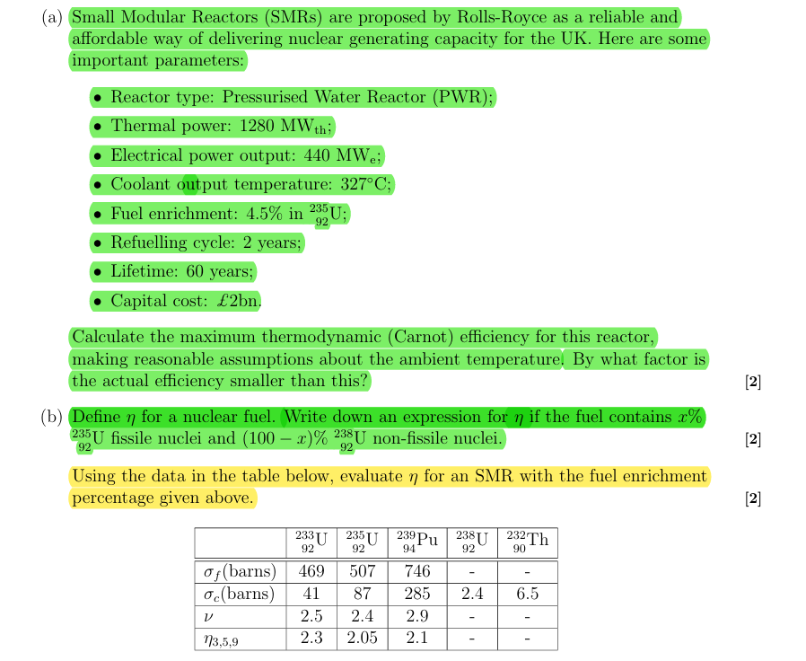 SOLVED: (a) Small Modular Reactors (SMRs) are proposed by Rolls-Royce ...