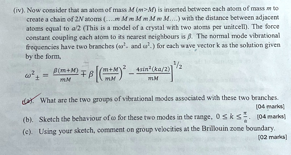 consider the simple model of a linear triatomic molecule illustrated in figure 1 let x y z be ...