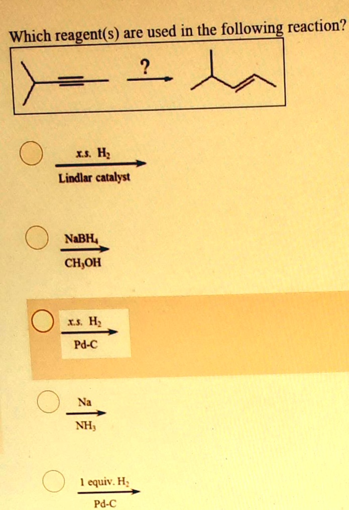 Which reagent(S) are used in the following reaction?x… - SolvedLib
