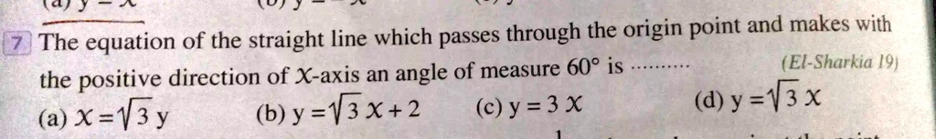 ta point and makes with the equation of the straight line which passes ...