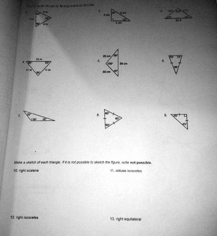 SOLVED:Rt Make sketch of each tnangle , If it (S not possible t0 Sketch ...