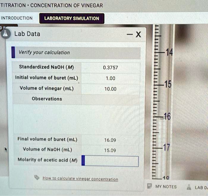 Solved I Can T Figure Out How To Find The Molarity Of Acetic Acid Titration Concentration Of