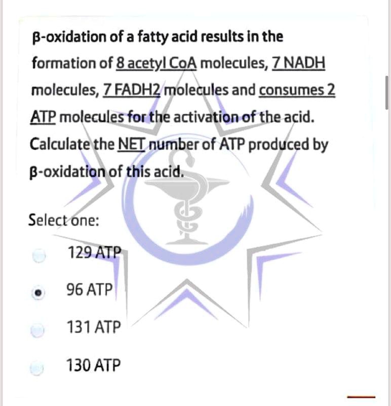 VIDEO solution: Beta-oxidation of a fatty acid results in the formation ...