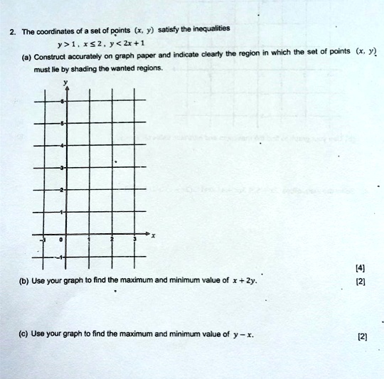 SOLVED: 2. The coordinates of a set of points (x, y) satisfy the ...